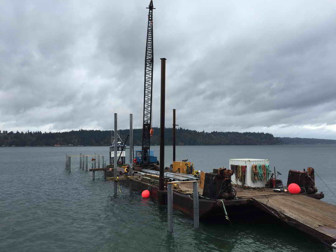 Barge Crane Skiff Push Boat